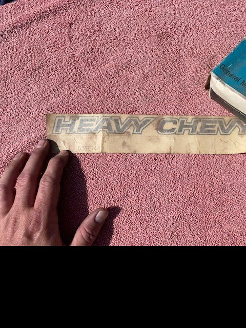 1971 1972 Chevrolet Chevelle "HEAVY CHEVY" NOS Black Hood Decal #62619 ...